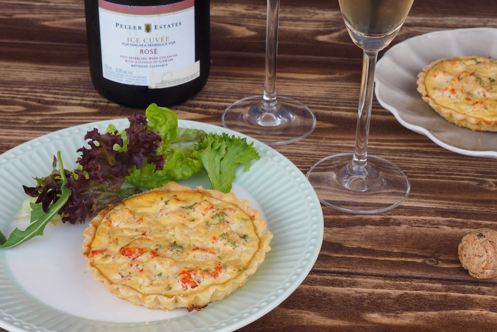 Peller Sparkling Ice Cuvee rosé and mini crab-ricotta quiches – Carrots ...
