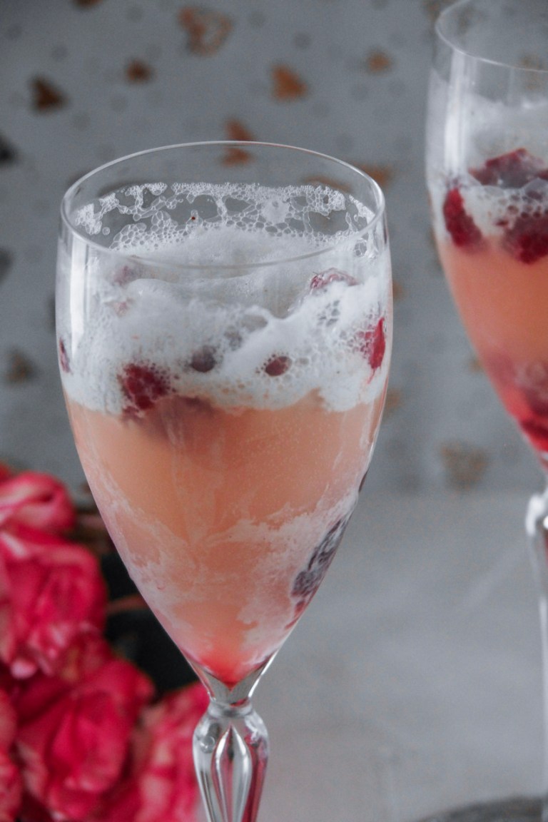 Raspberry Champagne Float