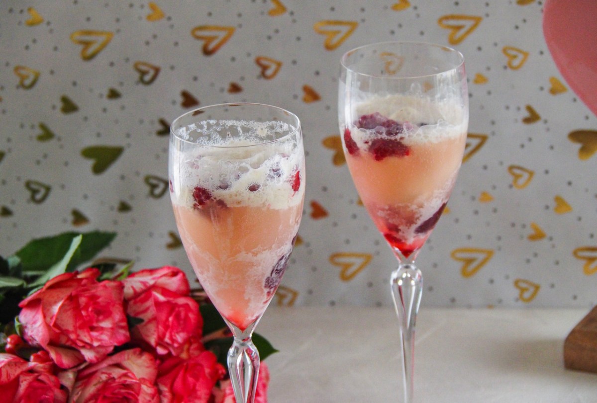 Raspberry Champagne Float